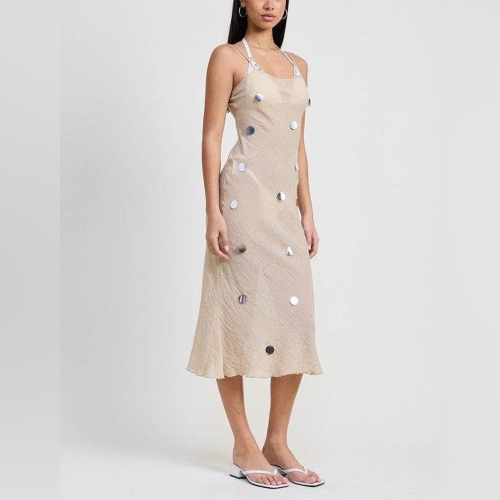 Emory Park Chella Sheer Midi Dress Size Medium NWT Ad… - Gem